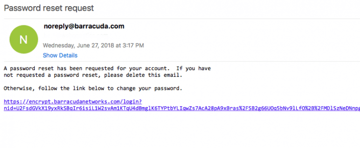Barracuda Password Reset | Wordpress Web design,hosting NC